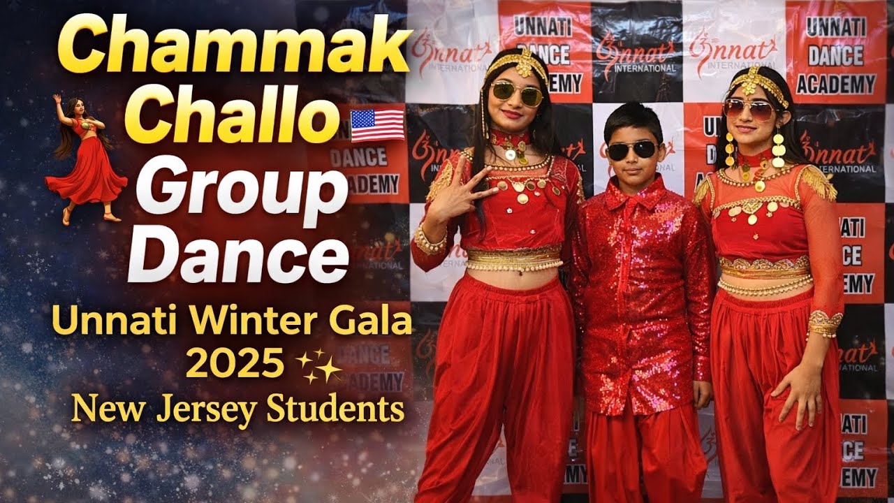 Chammak Challo Group Dance 💃 | Unnati Winter Recital | New Jersey ...