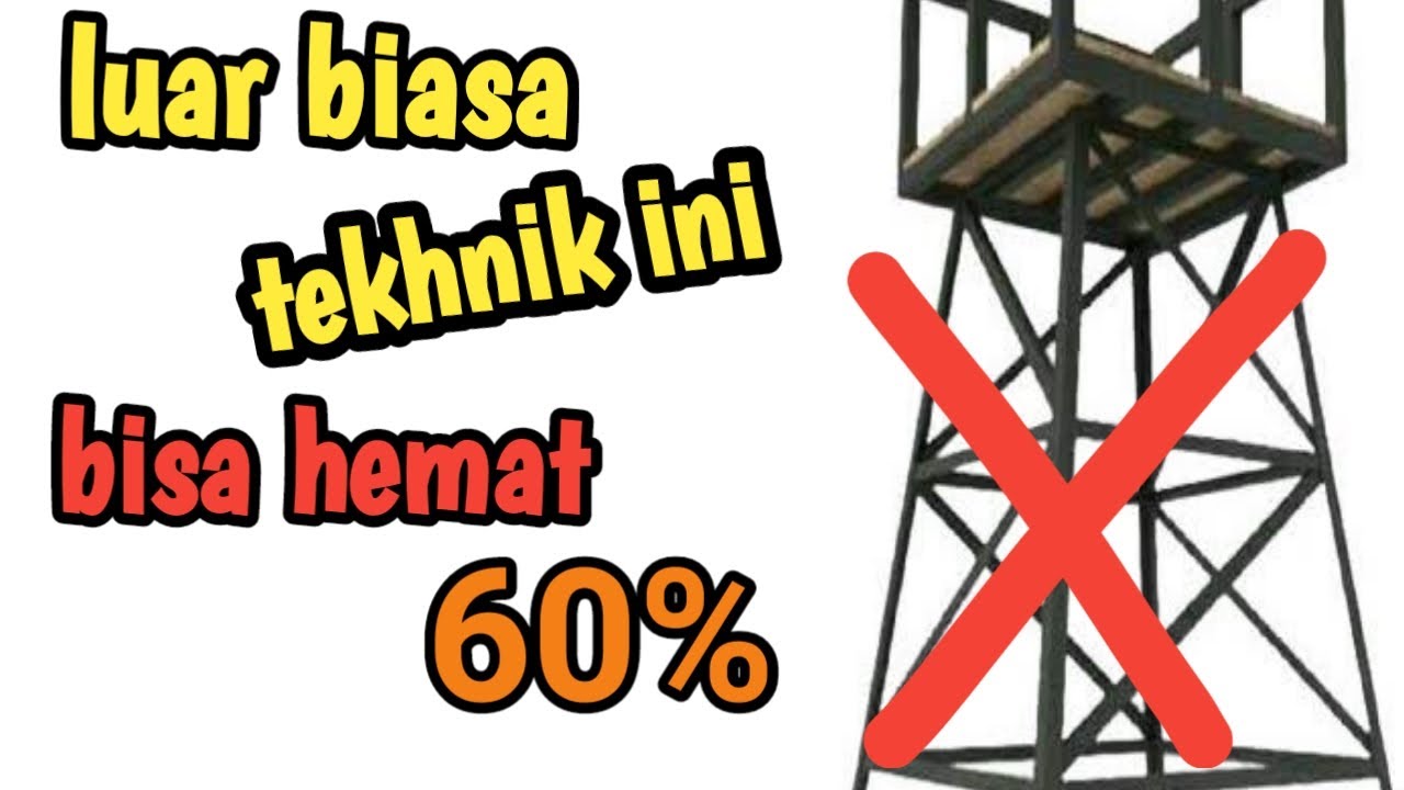 TANPA TIANG BEGINI CARA MEMBUAT TOWER TANDON AIR HEMAT BIAYA - YouTube