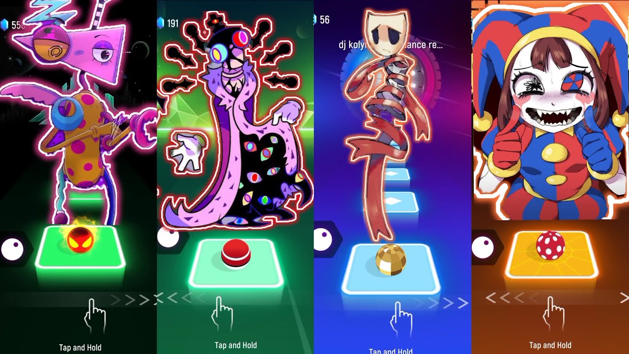 Digital Circus // Scary Zooble and king vs Pomni and gangle // Tiles ...