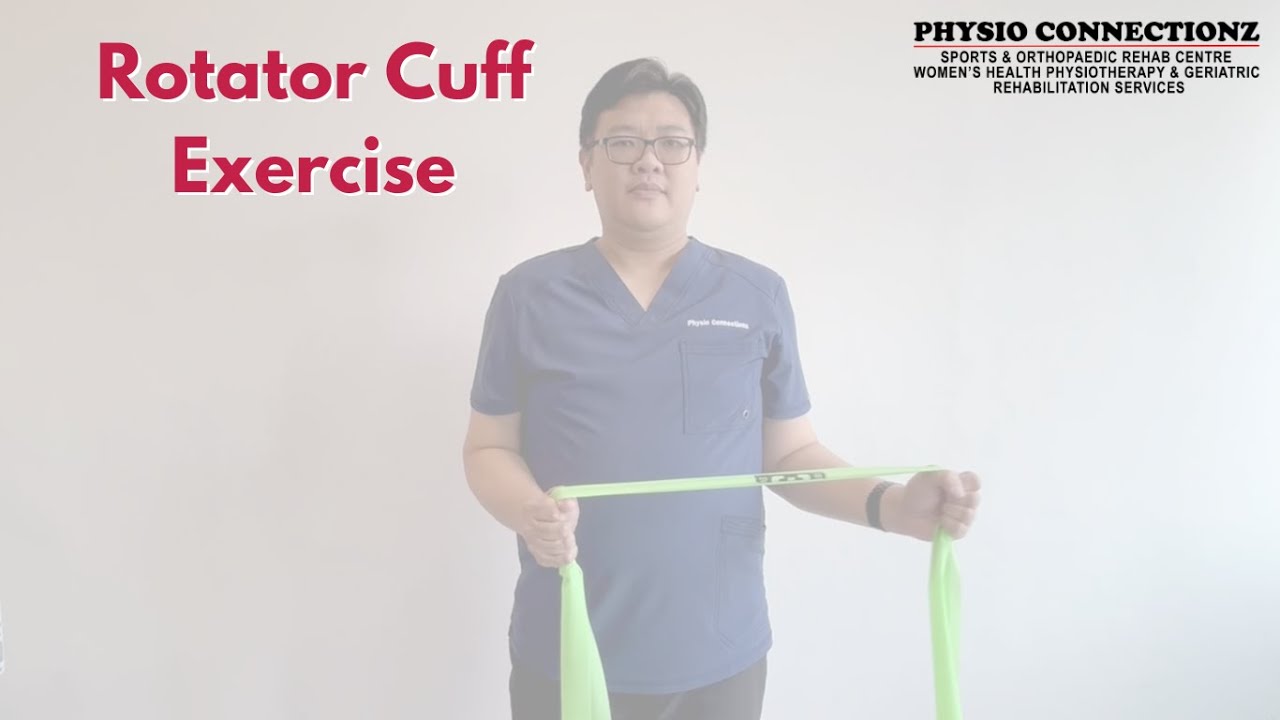 Rotator Cuff Exercise with Theraband - YouTube