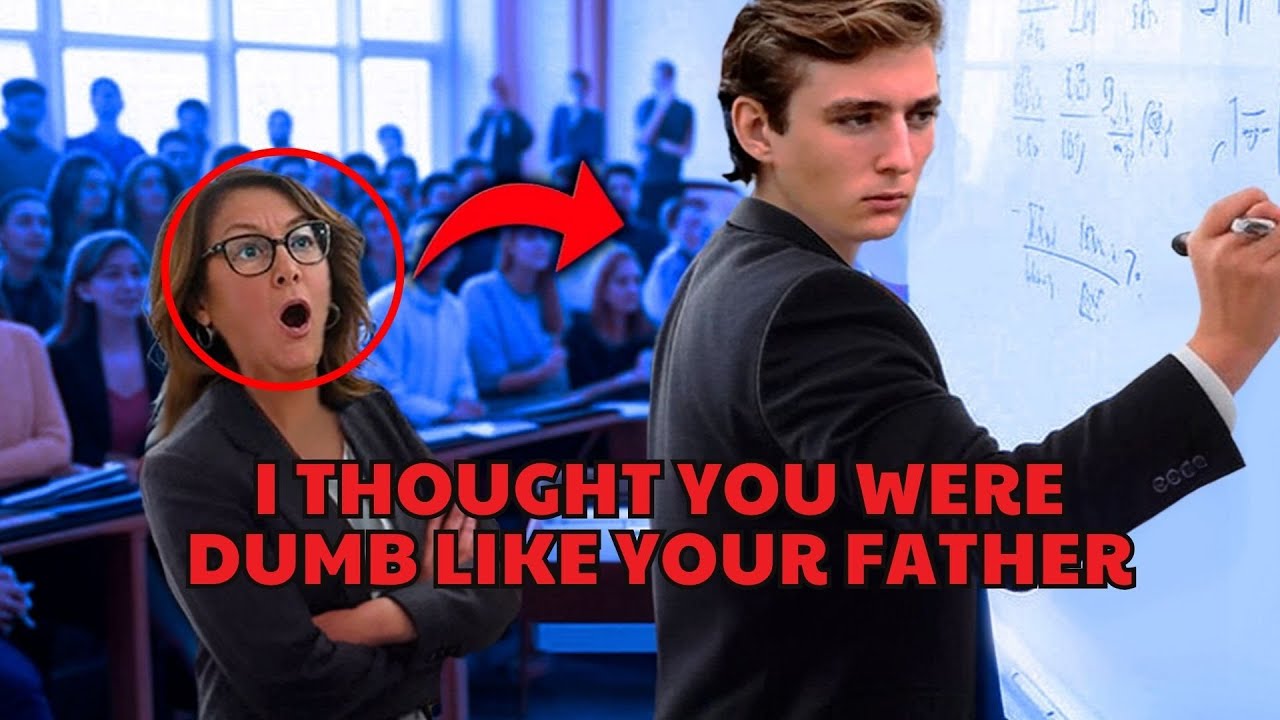 The liberal calculus professor tries to humiliate Barron Trump, unaware ...