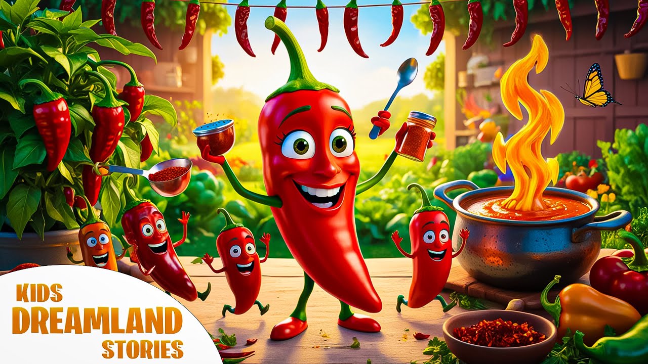 Red Chili, Red Chili, So Fiery and Strong | Nursery Rhymes for Kids ...