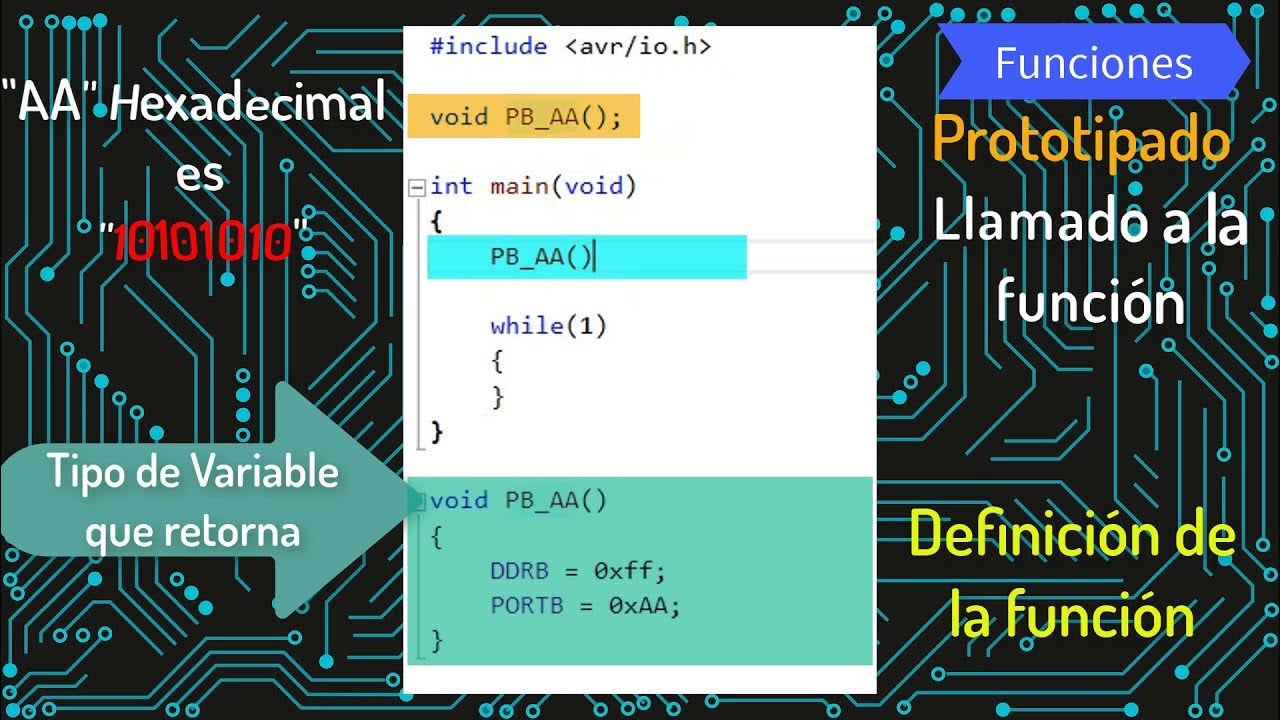 04 ATmega328 AVR-C Funciones y estructuras de control - YouTube