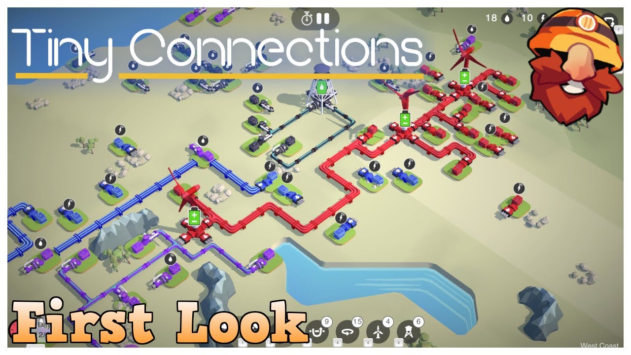 One Part Mini Motorways and One Part Utility Manager | Tiny Connection First Look - YouTube