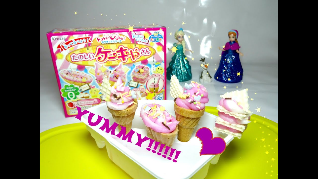 Kracie Popin' Cookin' Mini Ice Cream Shaped Candy たのしいケーキやさん How to ...