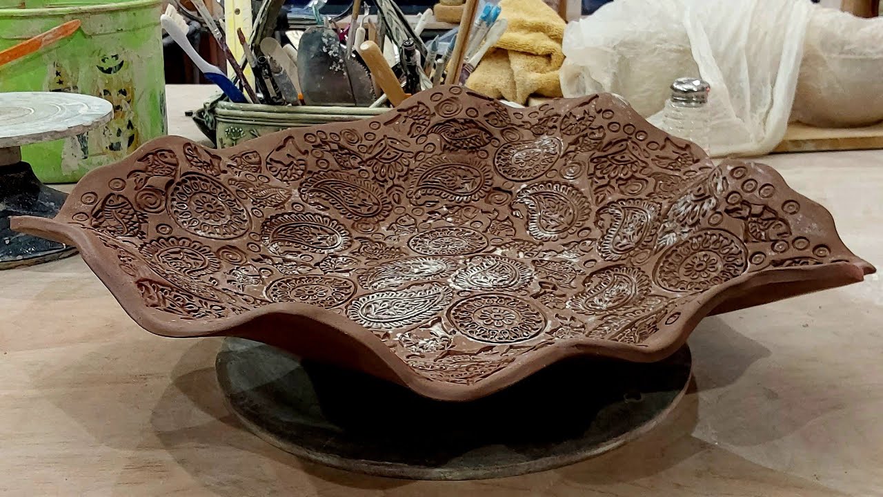 Free-form, Hand-built Pottery Dish! - YouTube