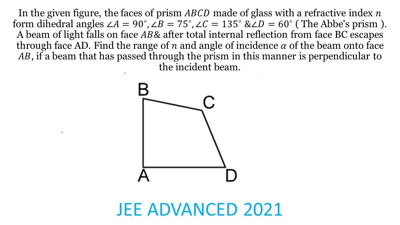 ADVANCED PROBLEM 5 IN PHYSICS FOR JEE ADVANCED 2021 - YouTube