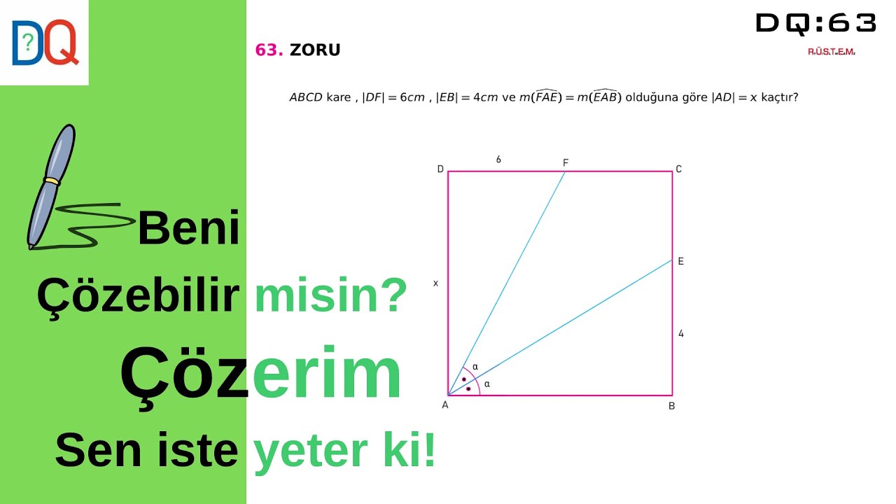 ZORU 63 (Difficult Questions 63) #geometry #matematik #mathematics # ...