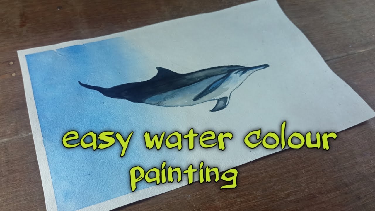 How to draw a whale (water colour) || easy water colour painting ...