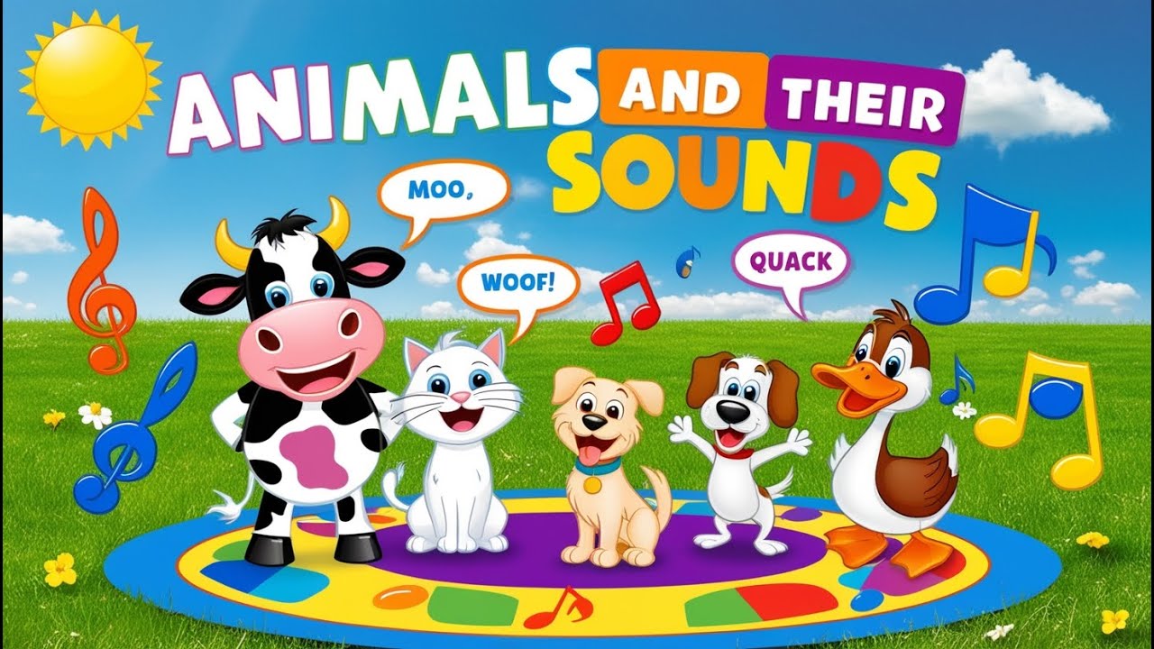 Animal Sounds Song | Moo Moo 🐄 Oink Oink ! | Nursery Rhymes & Kids ...