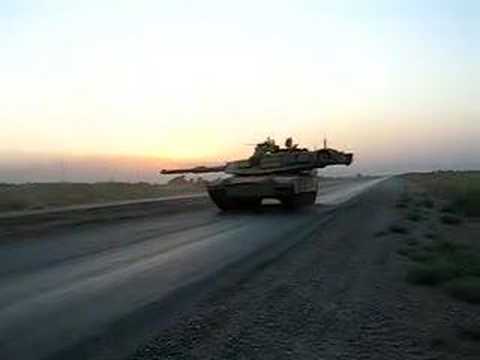 My M1A2 Abrams Tank firing in Iraq