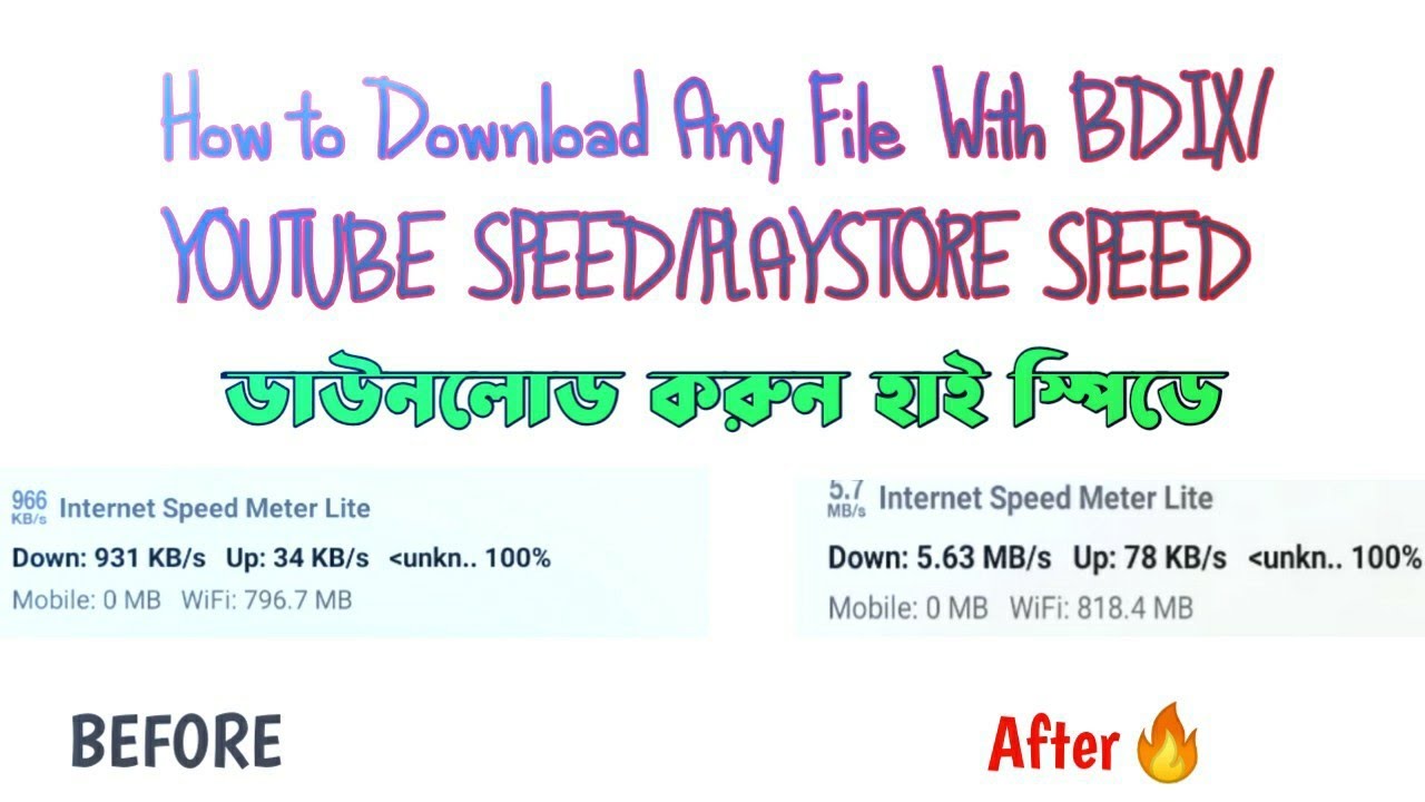 🇧🇩How To Download Any File With BDIX SPEED | ⭕YOUTUBE SPEED | PLAYSTORE ...