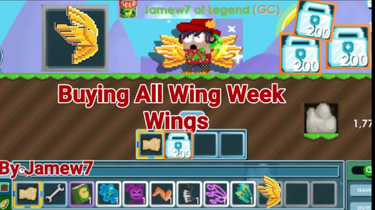 Buying All Wing Week Wings! (EASY PROFIT) OMG!! | Growtopia | Jamew7 ...