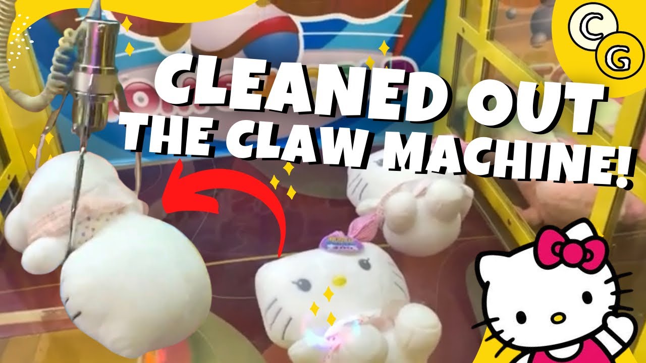 CLEANED OUT THE HELLO KITTY CLAW MACHINE! | Claw Gamer - YouTube