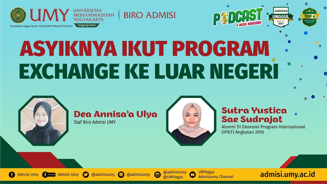 Podcast Muda Mendunia " Asyiknya Ikut Program Exchange Ke Luar Negeri ...