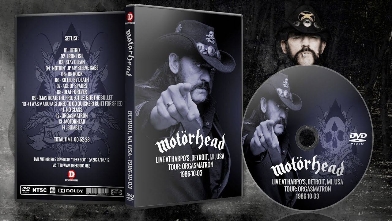 Motorhead - Detroit, MI, USA - 1986 - DVD Menu Show & Links Download ...