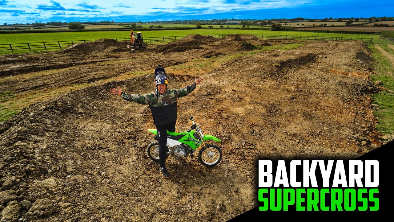 BUILDING A HUGE PIT BIKE SUPERCROSS TRACK IN MY GARDEN!! - YouTube