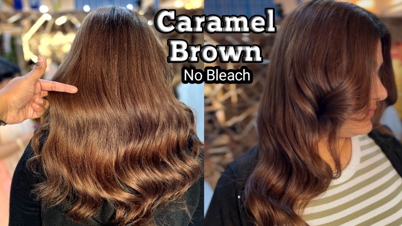Caramel Brown Hair Color Non Bleach Shade ! Hair Color Treated Hair ...