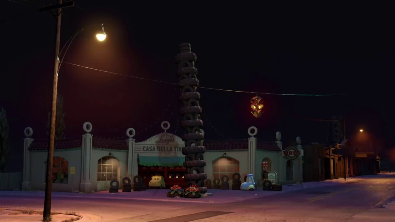 Radiator Springs at night - YouTube