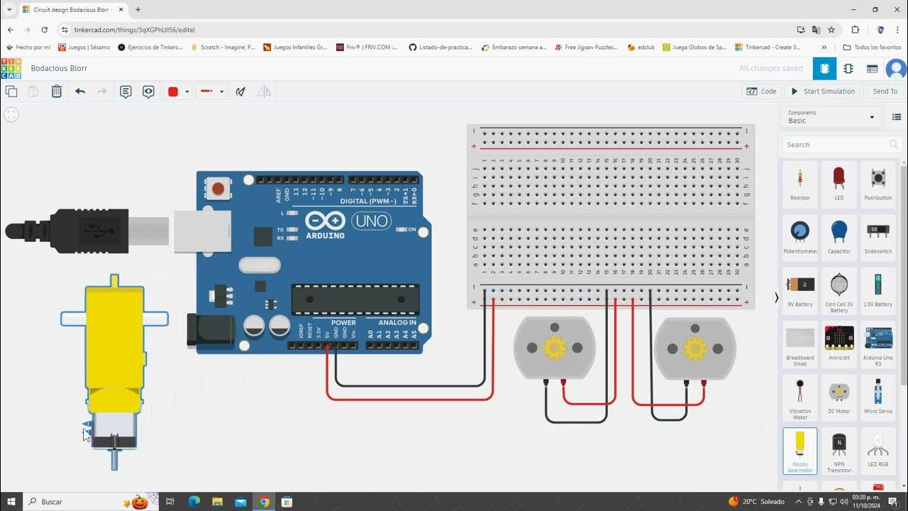 Tutorial encendido de motores con arduino - YouTube