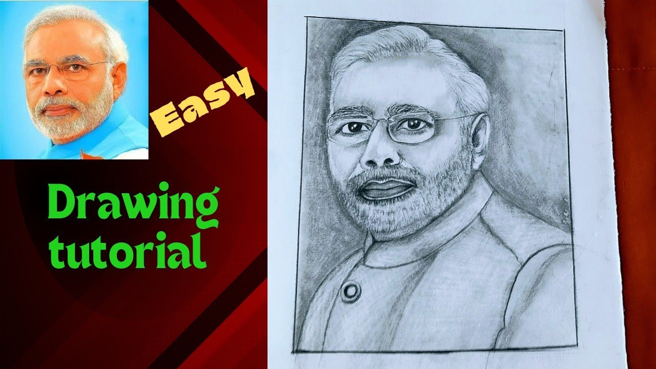 How to Draw Share Narendra Modi ll Pencil Sketch of Narendra Modi ll ...
