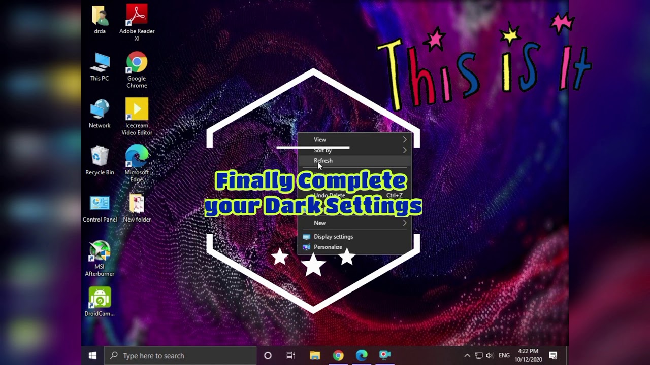 How to Enable Dark Mode for File Explorer & App in Windows 10 ...