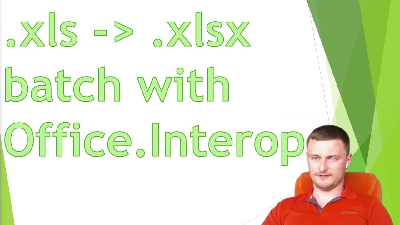 Batch convert Excel .xls to .xlsx with Office.Interop.Excel (.NET Framework 4.8) - YouTube