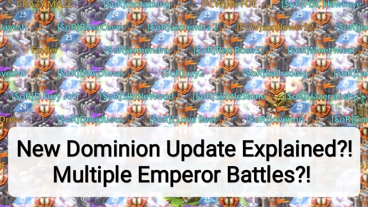 Lords Mobile - Dominions? Multiple Emperors?! Explained! - YouTube