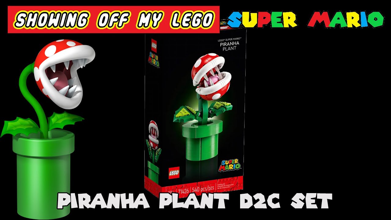 Showing off my LEGO Super Mario: Piranha Plant D2C set - YouTube