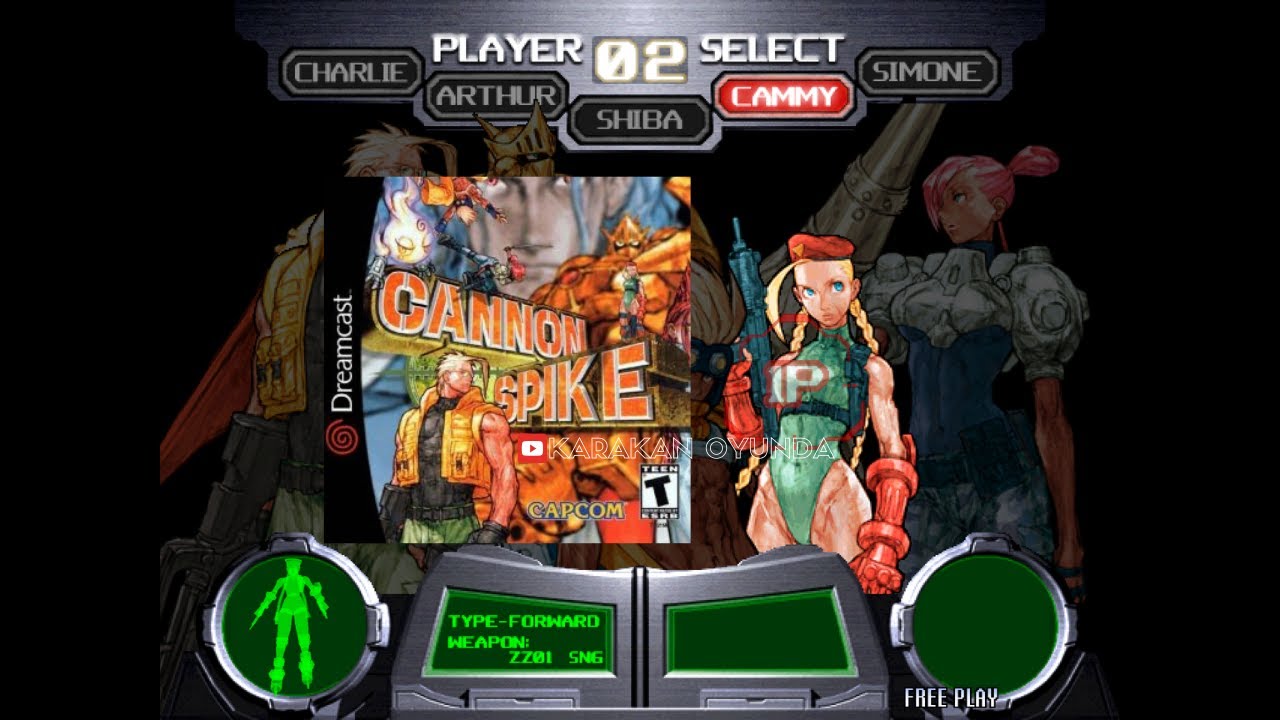 Cannon Spike 2000 Cammy Capcom Fightcade2 Flycast - YouTube