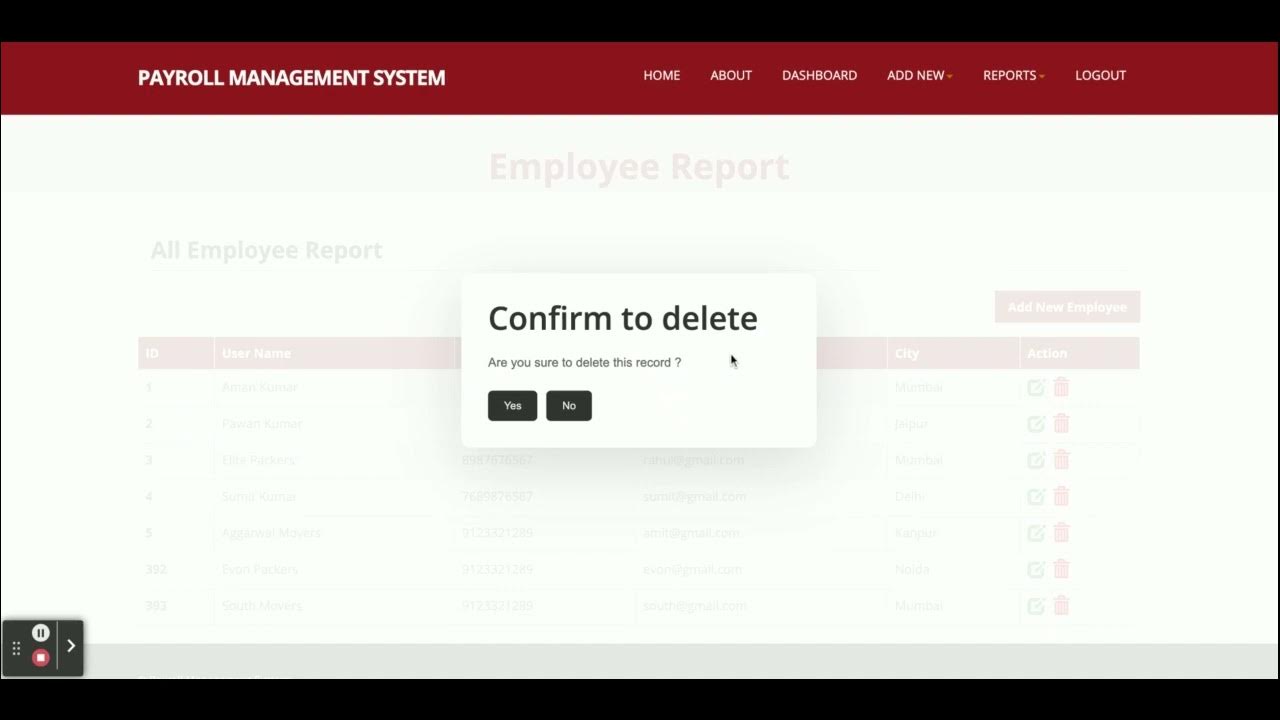 Payroll Management System Project Spring Boot Reactjs Project Tutorial Youtube