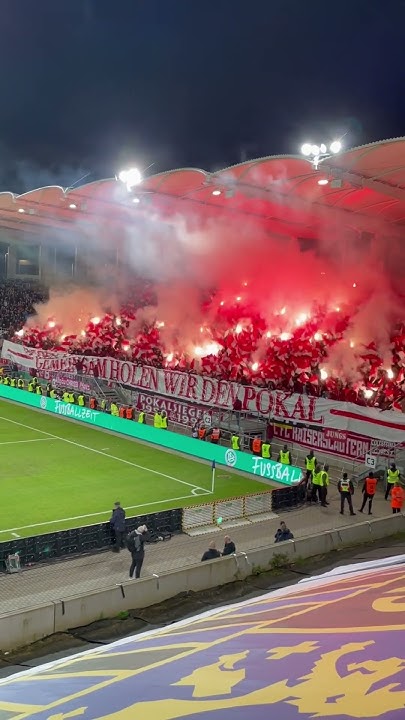1.FC Saarbrücken vs 1.FC Kaiserslautern Choreo Pyro #pyro #dfbpokal #fußball #2liga # ...