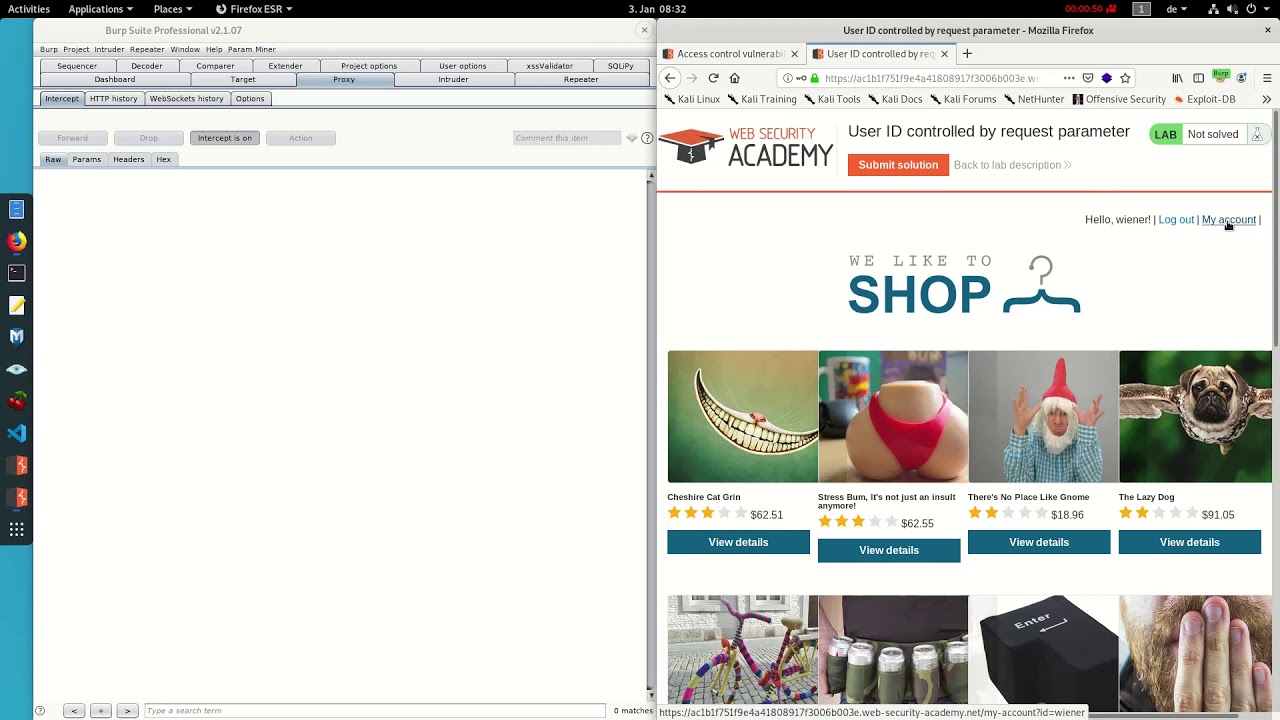 User ID controlled by request parameter (Video solution) - YouTube
