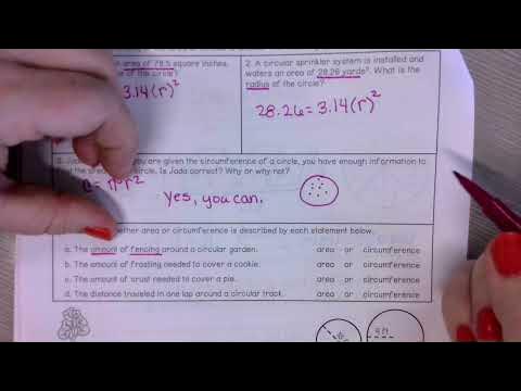 Area and circumfrence of a circle word problems - YouTube