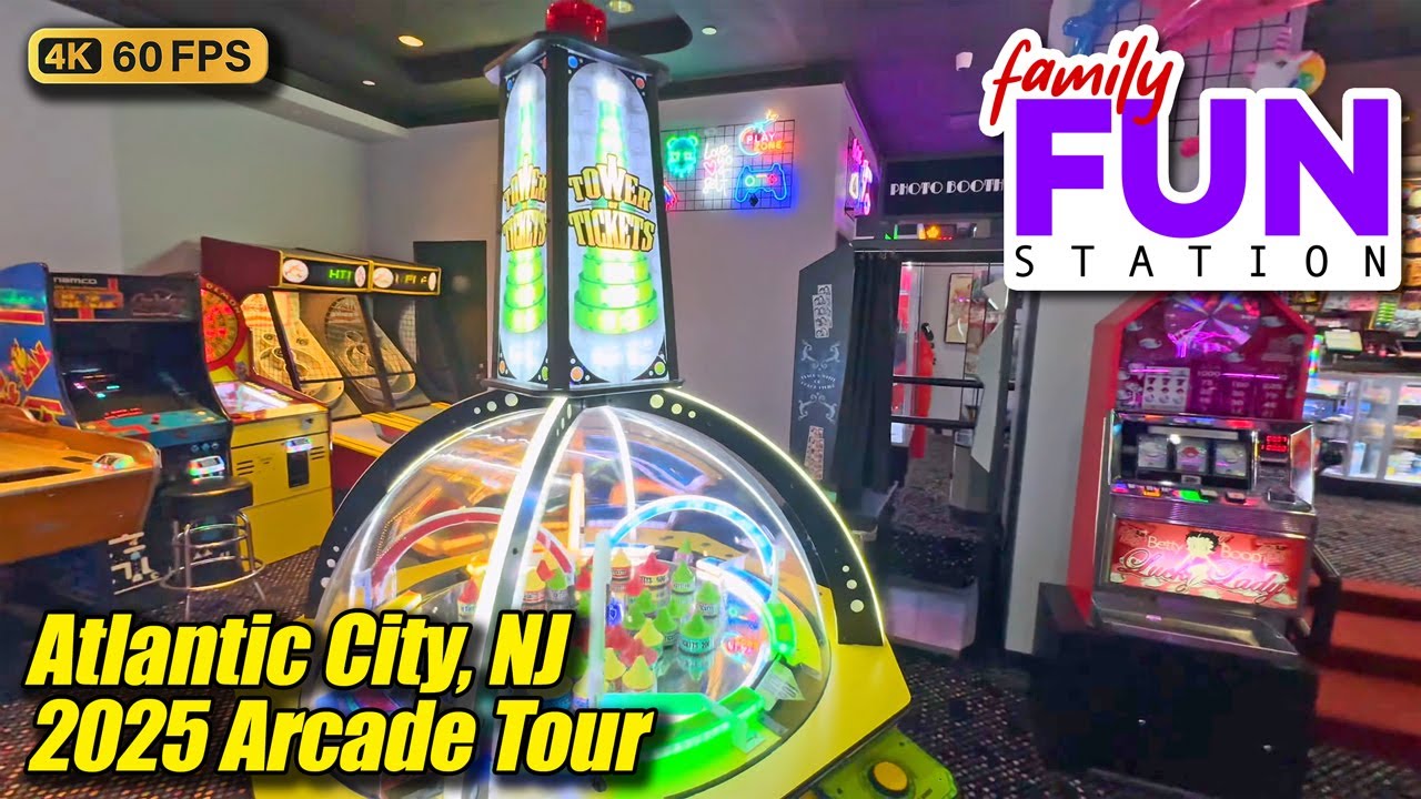 Family Fun Station (Atlantic City NJ), August 2025 arcade tour, new 4K ...