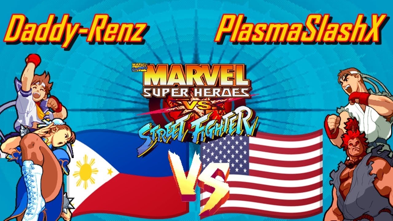 Marvel Super Heroes vs Street Fighter - Daddy-Renz🇵🇭 vs PlasmaSlashX🇺🇸 ...