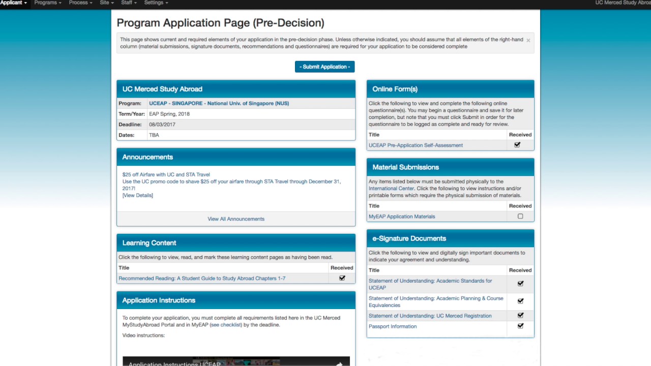 UCEAP Application Instructions - YouTube