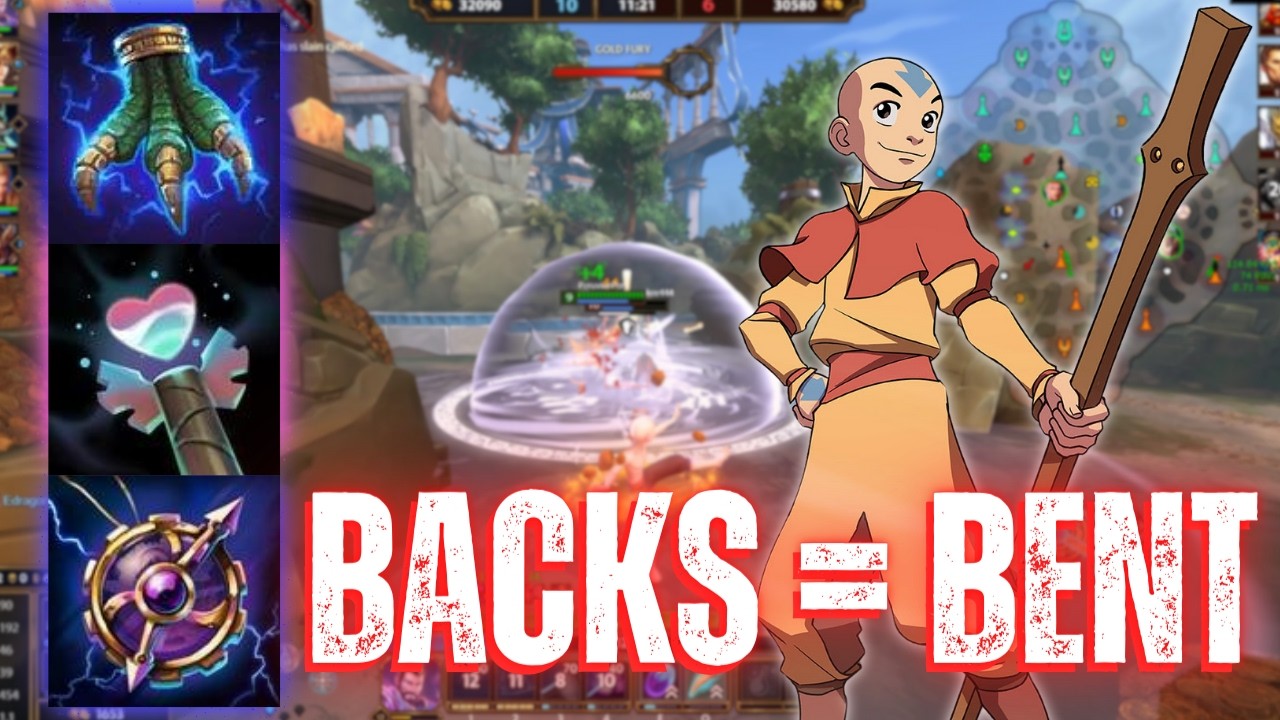 Showing Off My Back Bending Skills With Avatar Aang Merlin! - SMITE Mid ...