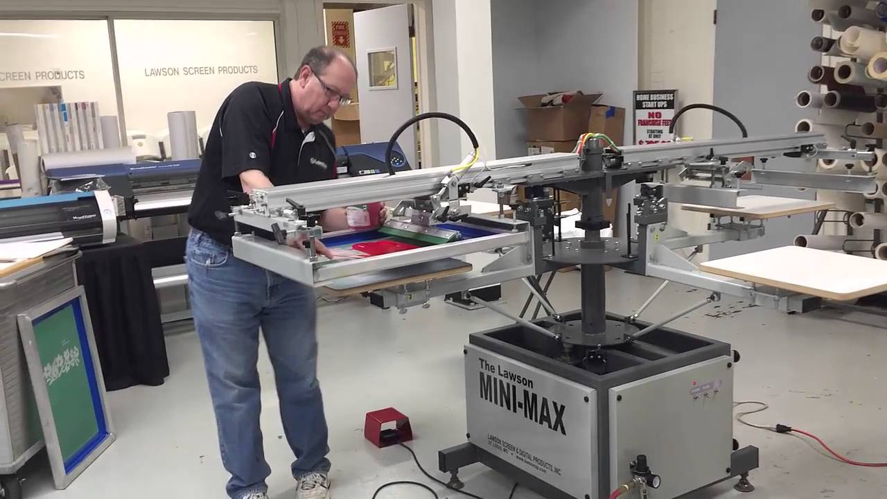 Mini-Max Automatic Screen Printing Press Setup | Lawson Screen ...