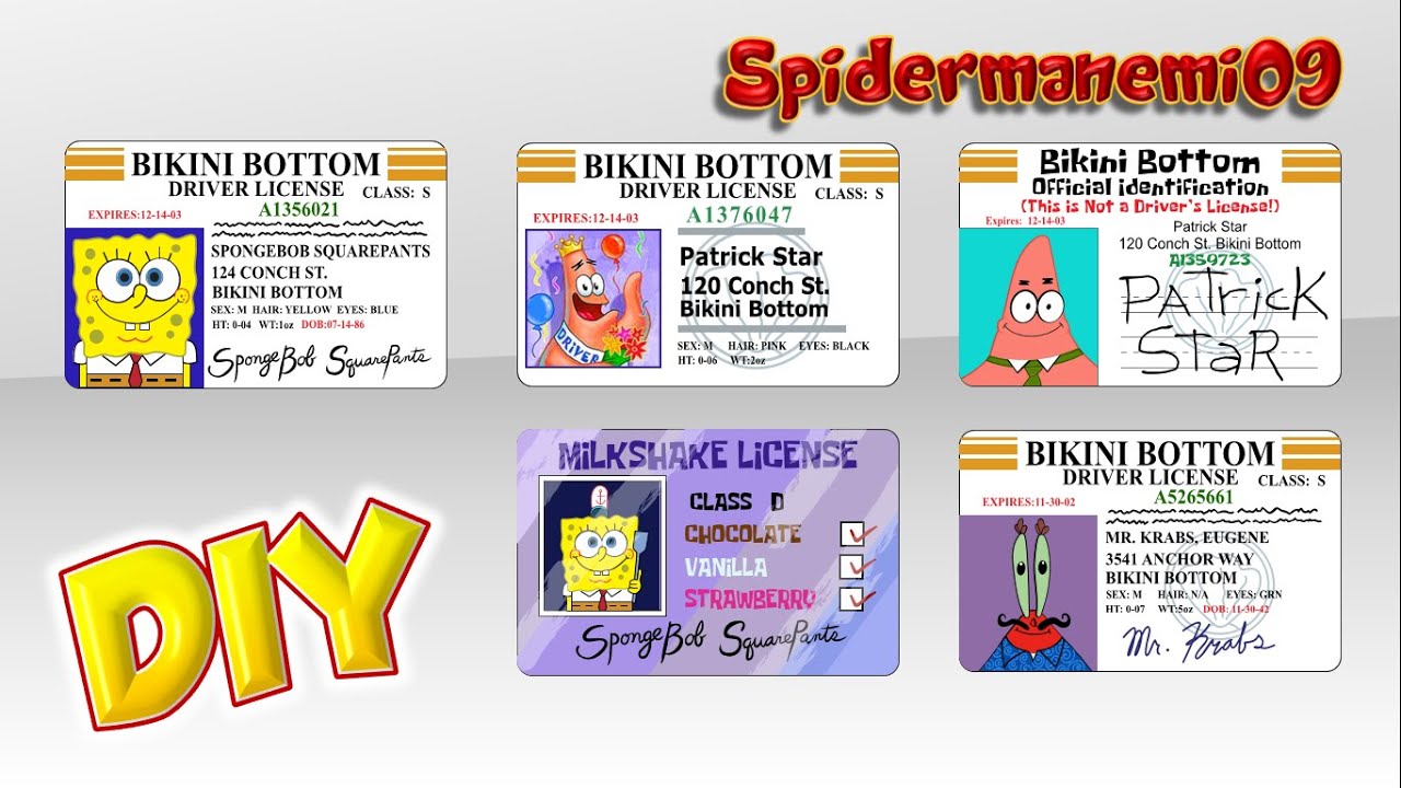 DIY 🚢 Spongebob Credentials 🟨 - YouTube