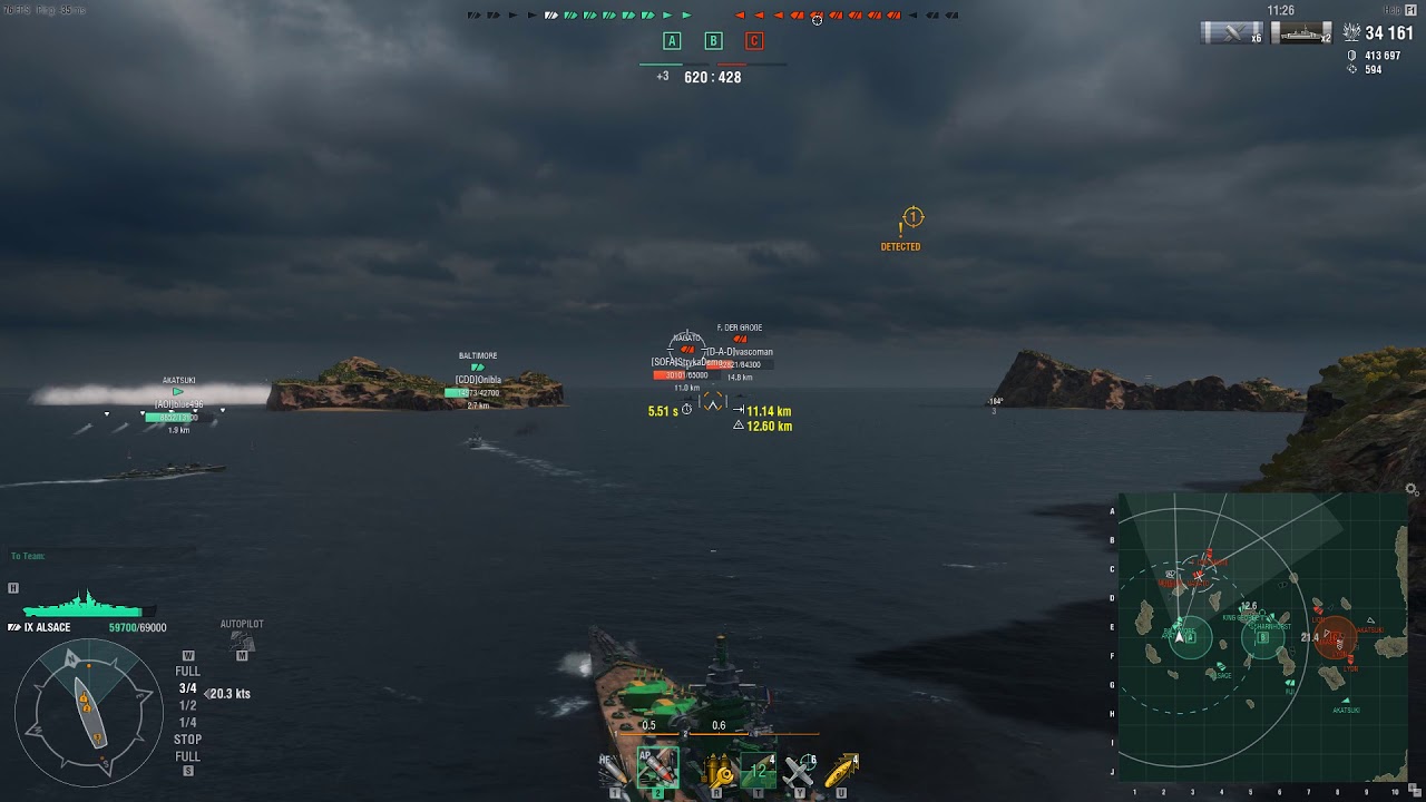 World of Warships-Loop-Alsace-137k damage-Devastating Strike, Fireproof ...