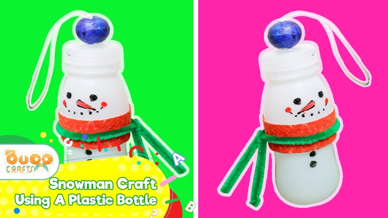 Snowman Craft Using A Plastic Bottle | DIY Christmas - YouTube