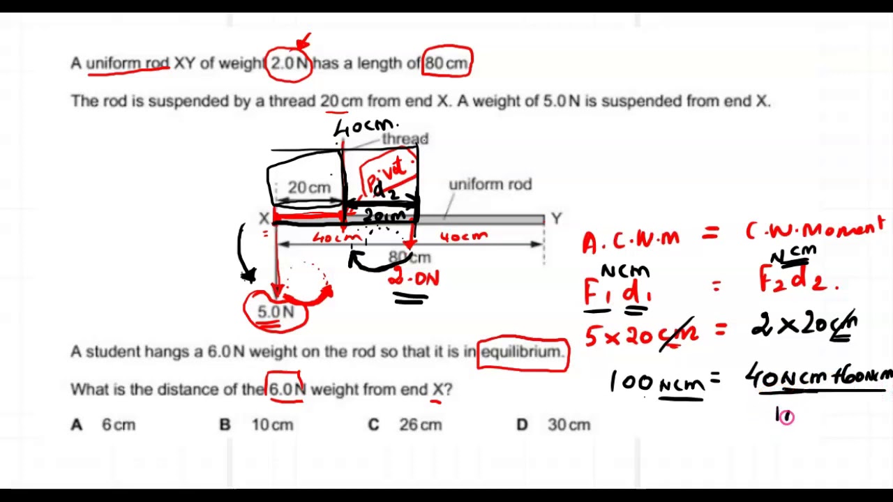 #igcse physics past paper moment - YouTube