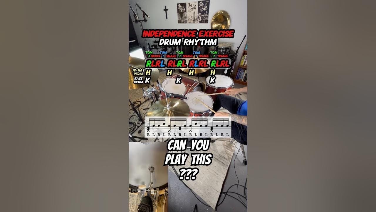 Independence Exercise DRUM RHYTHM (Beginner Drum Lesson) #drums - YouTube