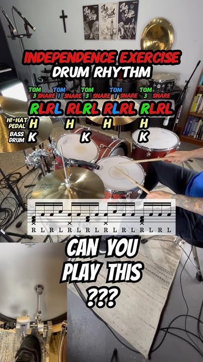 Independence Exercise DRUM RHYTHM (Beginner Drum Lesson) #drums - YouTube