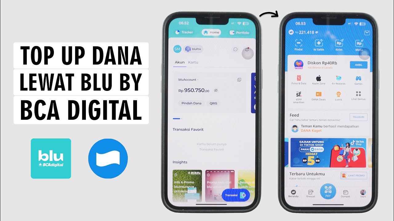 Cara Transfer Saldo blu by BCA Digital Ke DANA - Top Up DANA Lewat blu BCA Digital - YouTube
