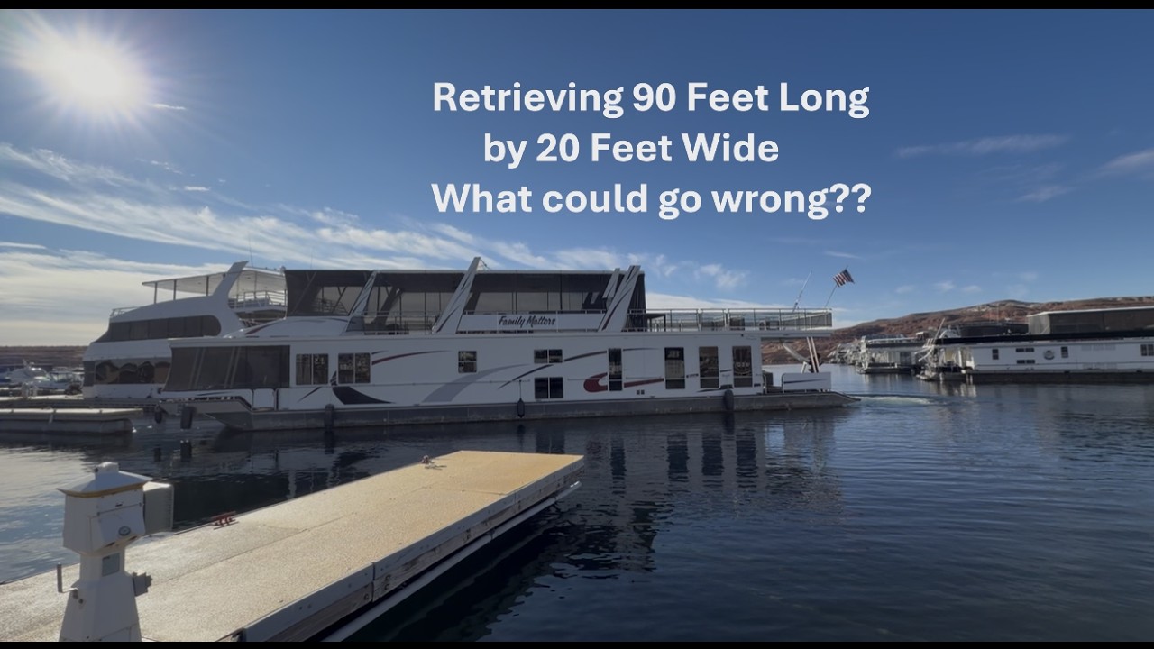 Retrieving 90 Feet long x 20' wide. What could go wrong! - YouTube