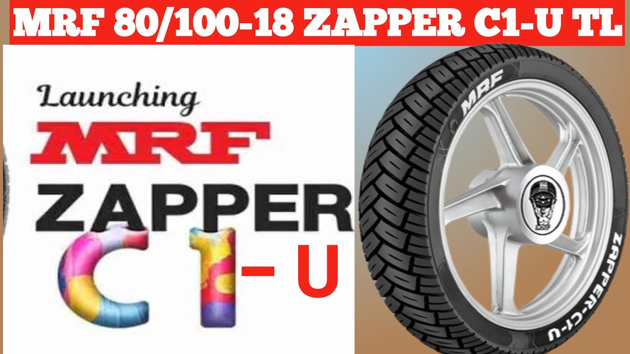 MRF 80/100-18 ZAPPER C1-U TUBELESS TYRE #nylon #mrftyre #shinetyre # ...