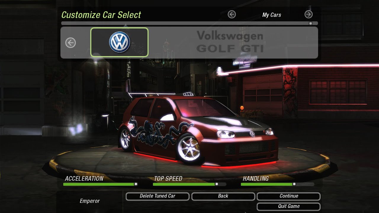 NFS Underground 2 | Volkswagen Golf GTI | Customization and Gameplay ...