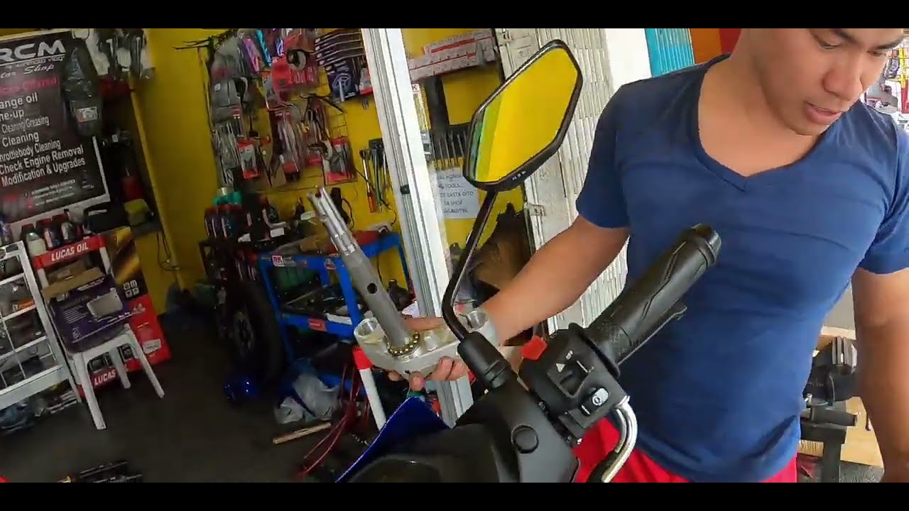 YAMAHA SNIPER 155 JVT FRONT SHOCK INSTALLATION with conversions. - YouTube